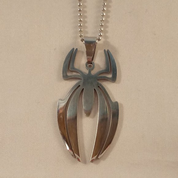 Accessories | Mens Silver Spiderman Super Hero Spiderman Stainless ...